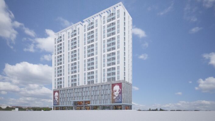 Diamond complex mixed-use building 3D model | CGTrader