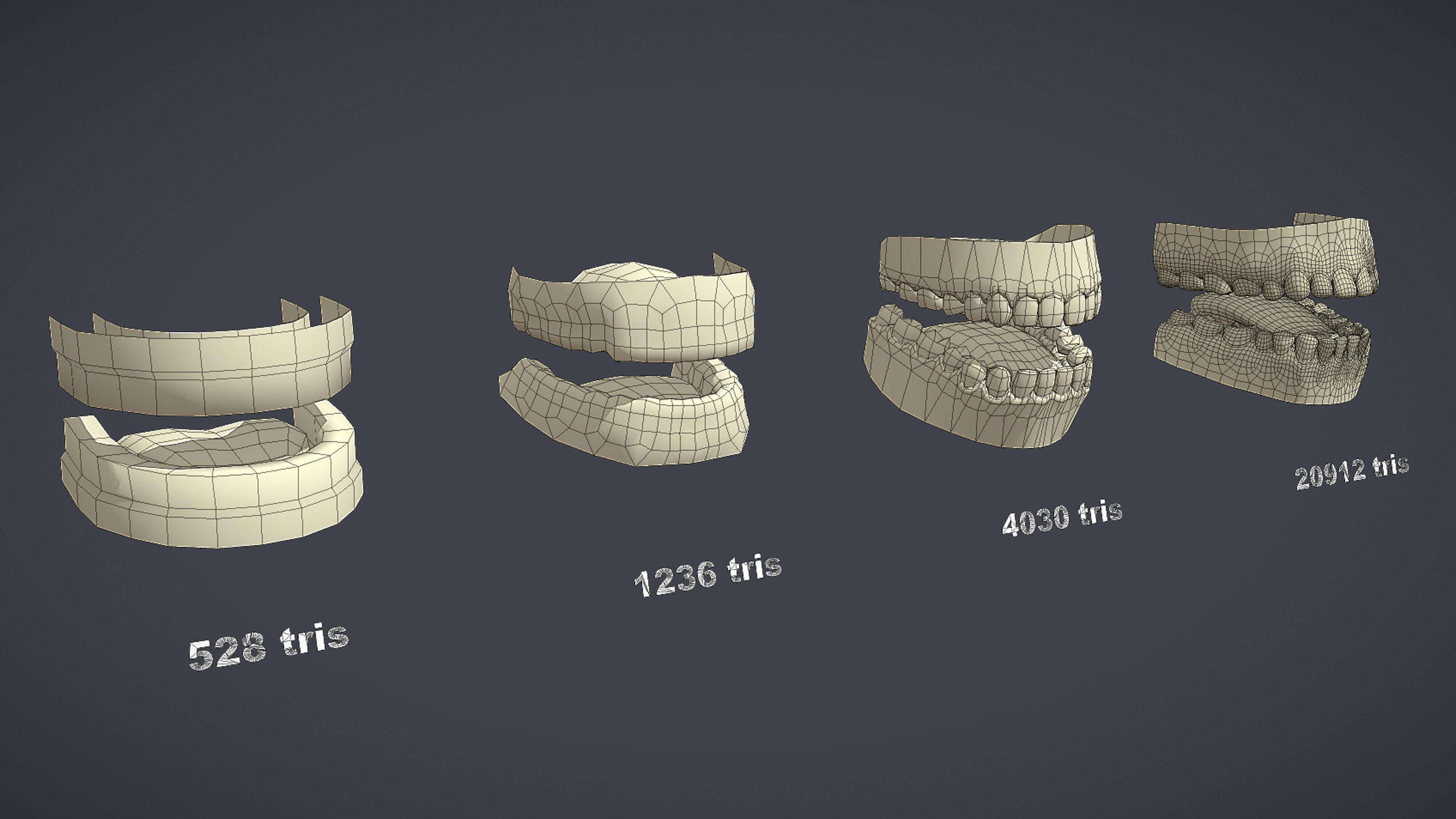 Base Mesh Pack - Tooth free VR / AR / low-poly 3D model | CGTrader