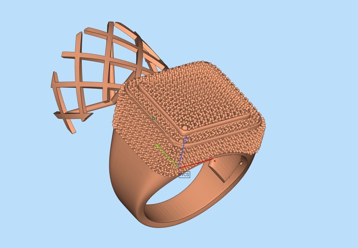 AV 516 Men Hip Hop Big Boss Ring 3D model 3D printable | CGTrader