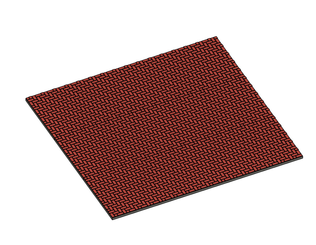 Modelling Herringbone Brick Paving Sheets Various Sizes 3D model 3D ...