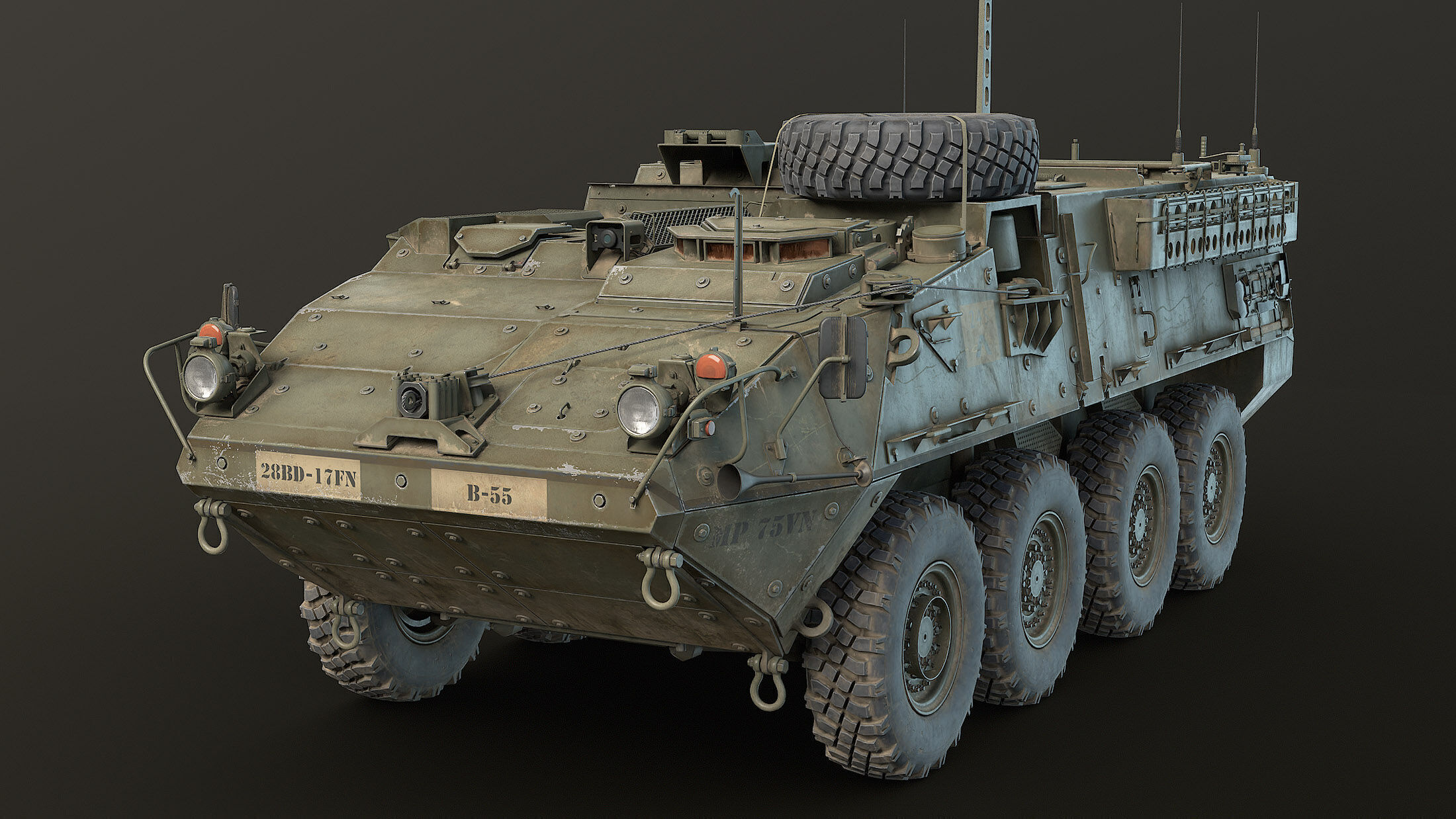 3D model M1126 Stryker Unarmed Game Ready VR / AR / low-poly | CGTrader