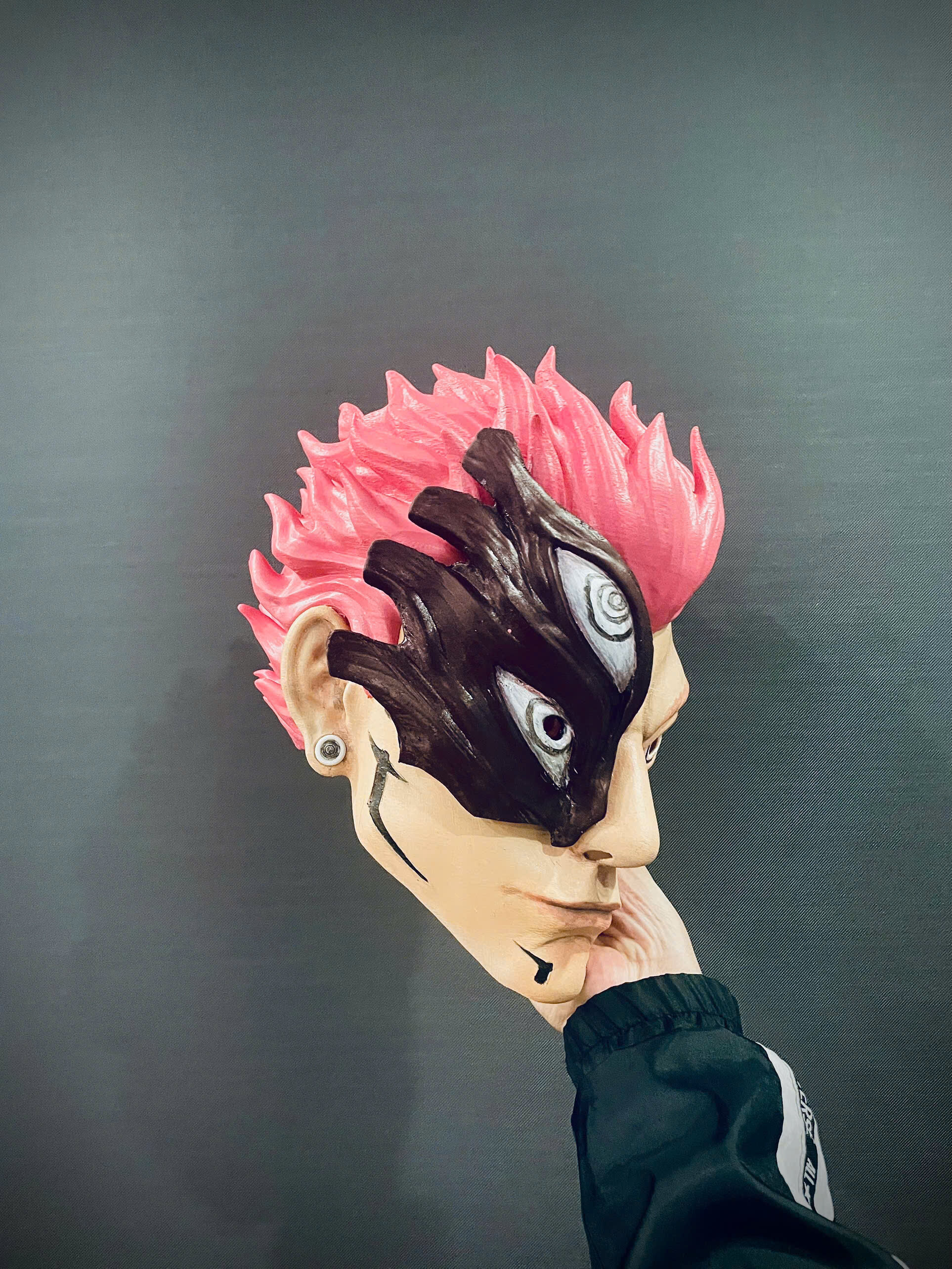 Sukuna Final Form Head Mask - With Hair - Jujutsu Kaisen Cosplay 3D ...