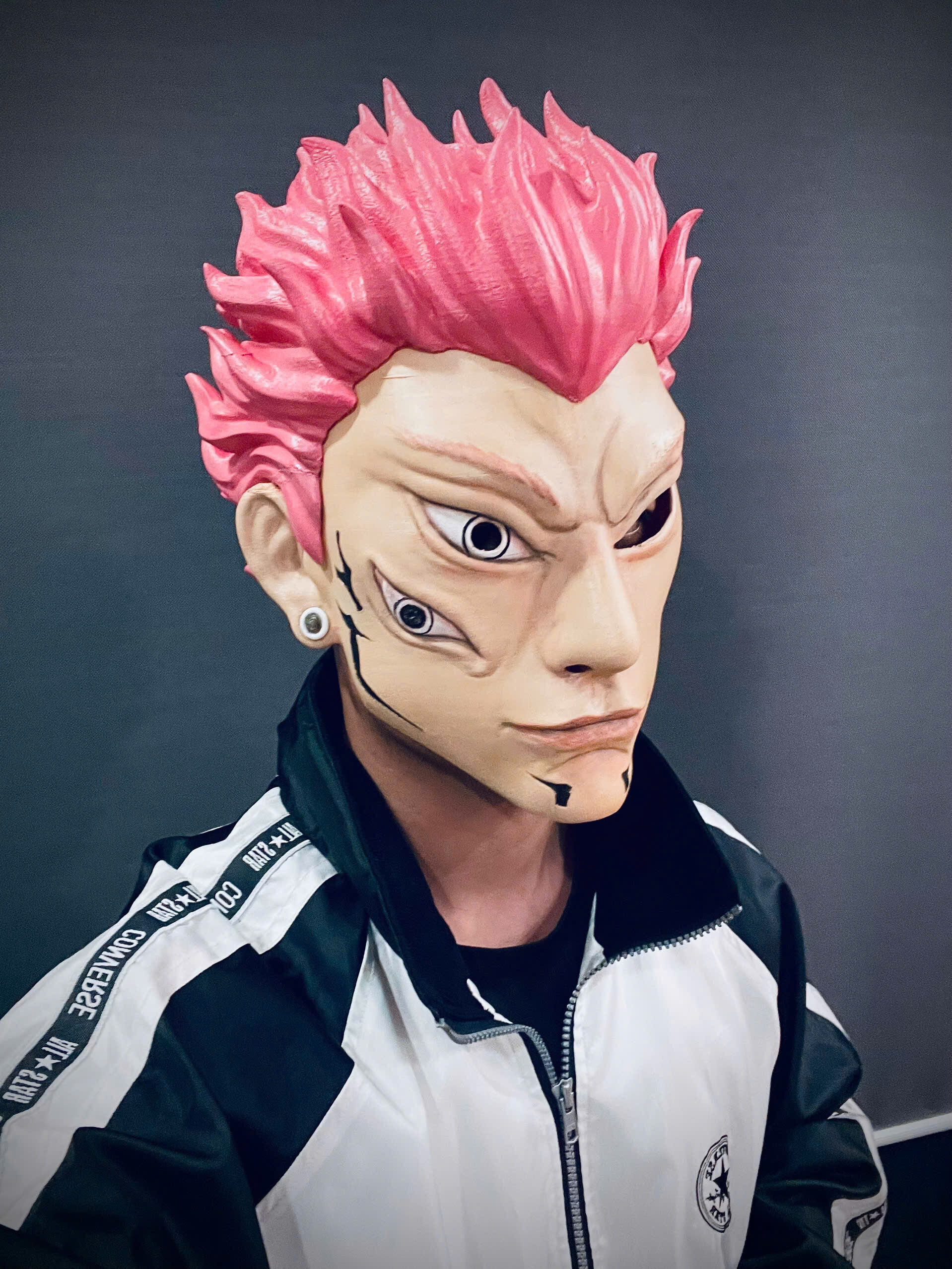 Sukuna Final Form Head Mask - With Hair - Jujutsu Kaisen Cosplay 3D ...