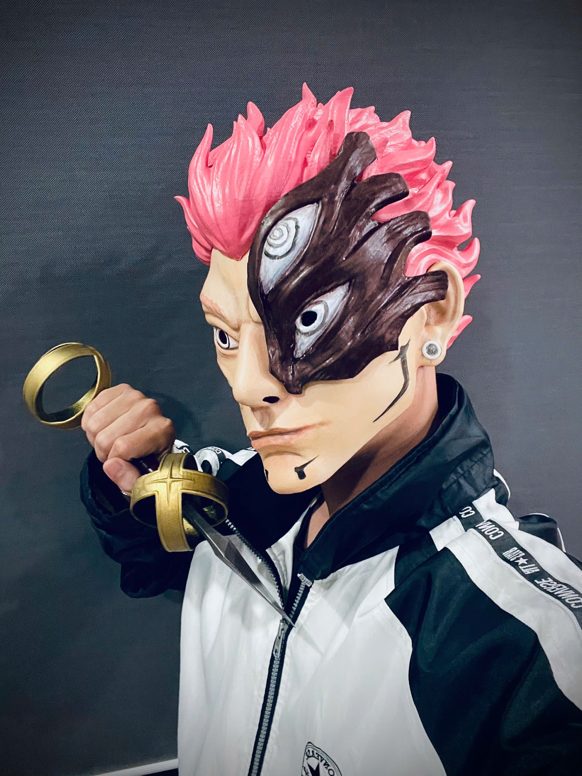 Sukuna Final Form Head Mask - With Hair - Jujutsu Kaisen Cosplay 3D ...