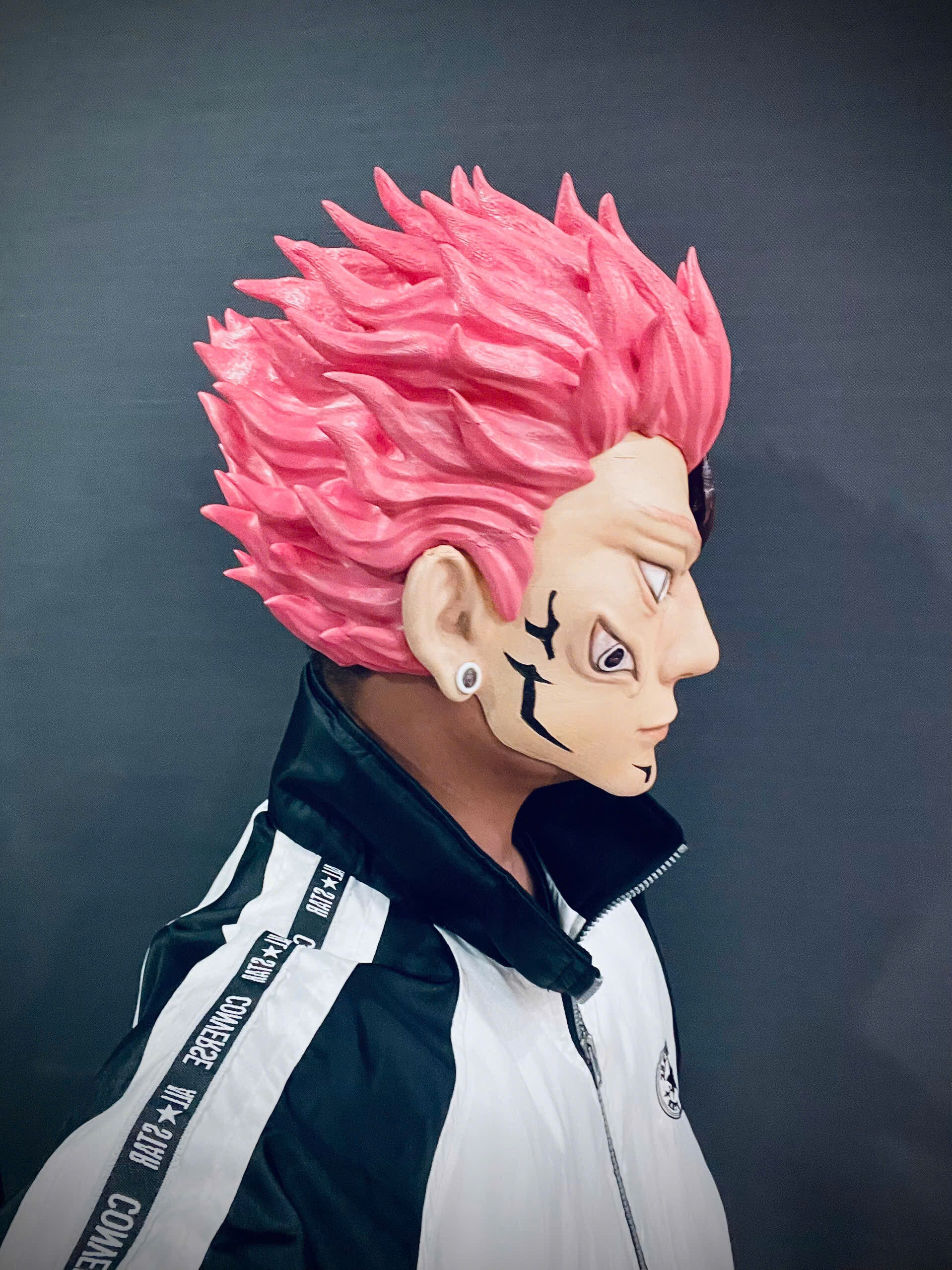 Sukuna Final Form Head Mask - With Hair - Jujutsu Kaisen Cosplay 3D ...