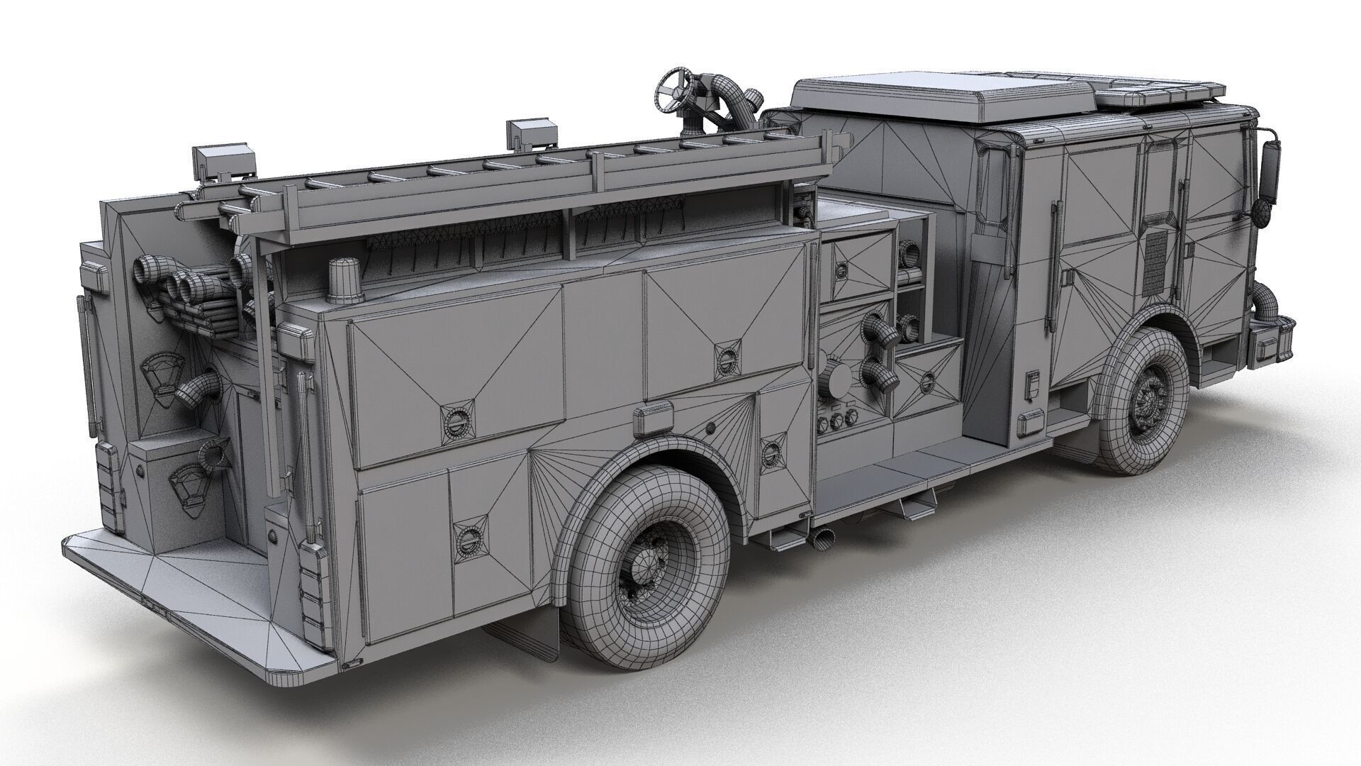 3D model 1995 Pierce Arrow fire truck VR / AR / low-poly | CGTrader