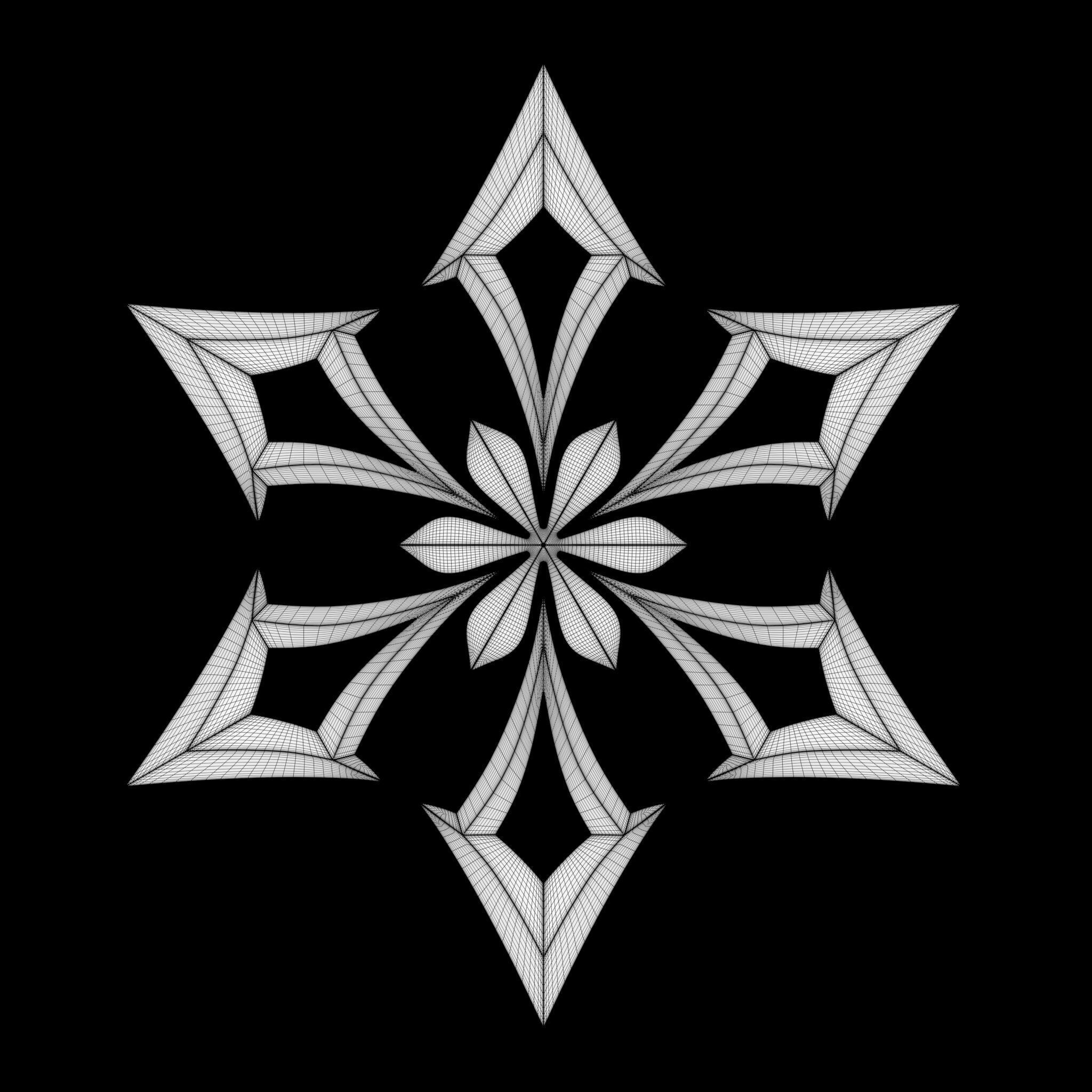 genshin impact cryo emblems 3D model 3D printable | CGTrader