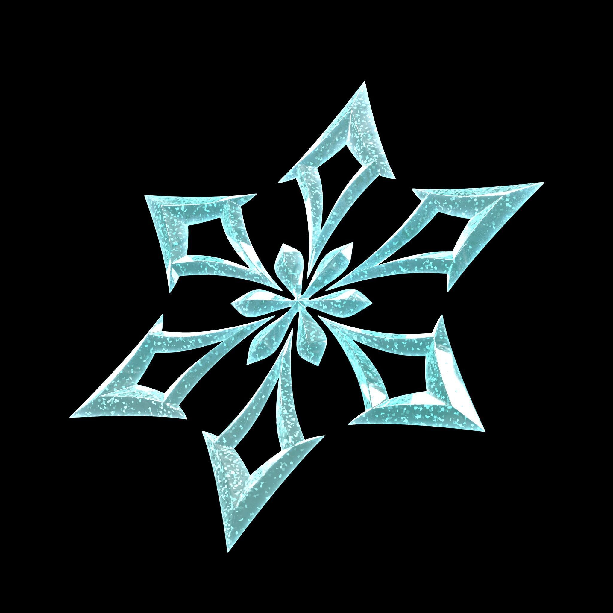 genshin impact cryo emblems 3D model 3D printable | CGTrader