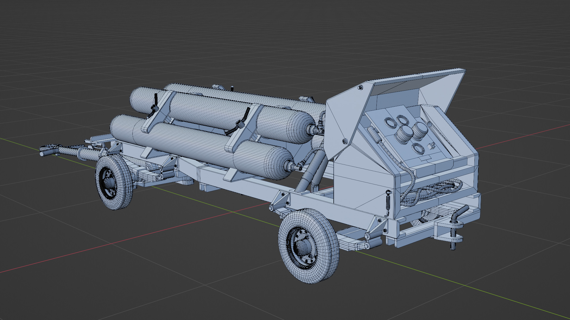 RAF Cold war Aircraft Nitrogen Trolley 3D model 3D printable | CGTrader