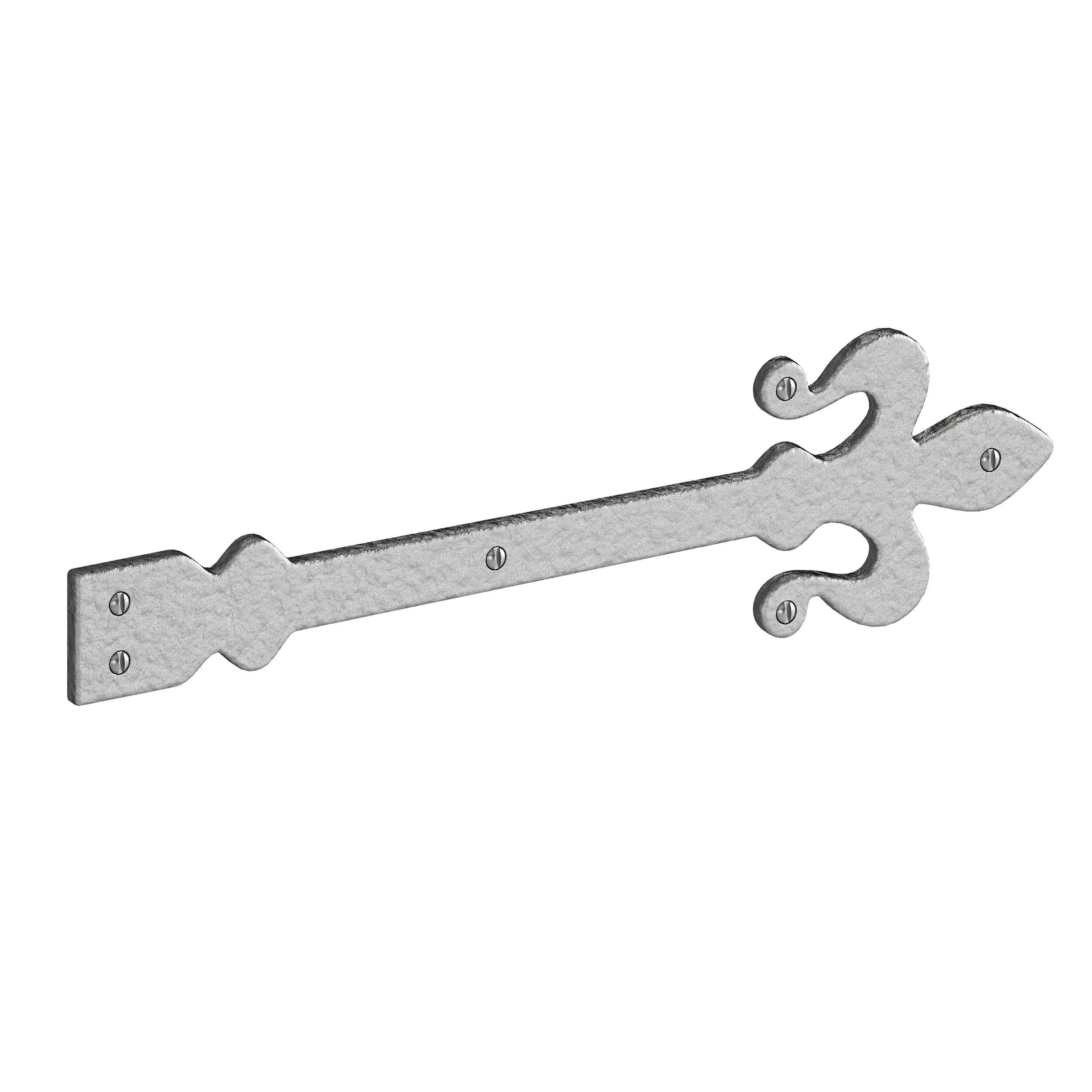 Wrought Iron Dummy Door Hinge Fleur De Lis 16 Hinges 3D model | CGTrader