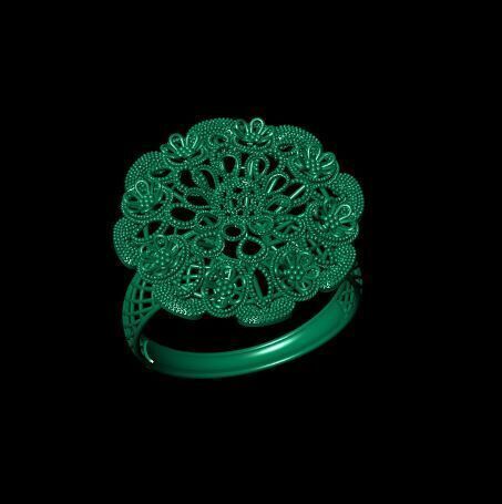 Filigree Flower Rings 3D model 3D printable | CGTrader