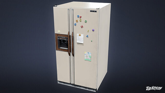 3D model SUBURBS - Refrigerator 02 - LOW POLY AND NANITE VR / AR / low ...
