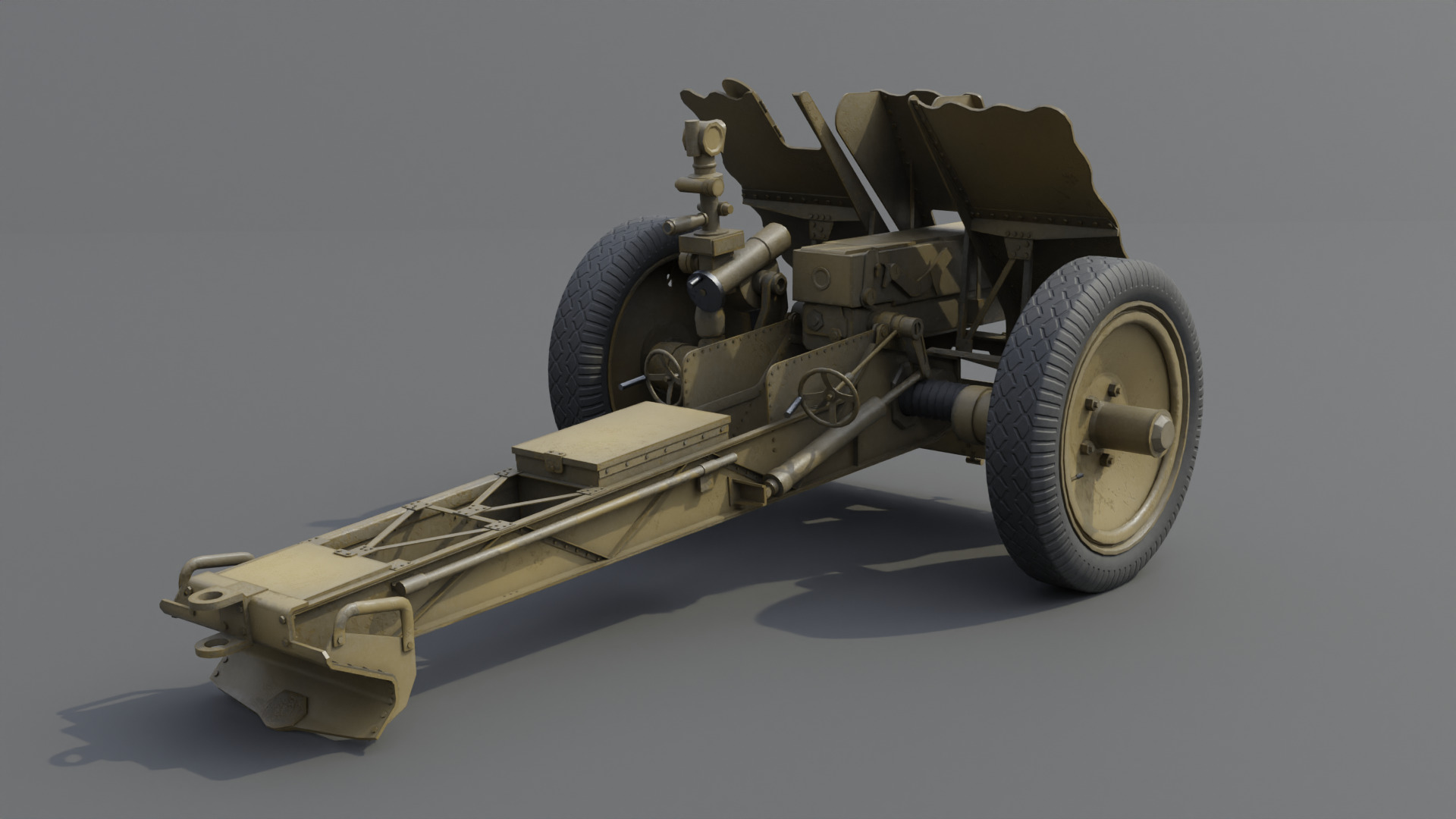 3D model 75mm Light Infantry Gun 18 VR / AR / low-poly | CGTrader
