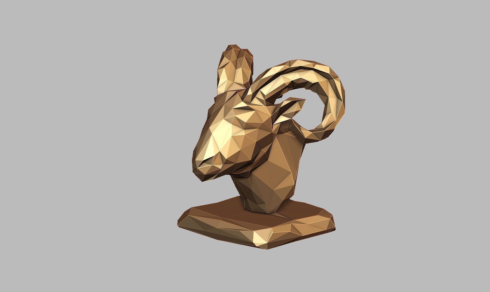 Ram head bust Goat head bust Animal head Animal bust 3D model 3D ...