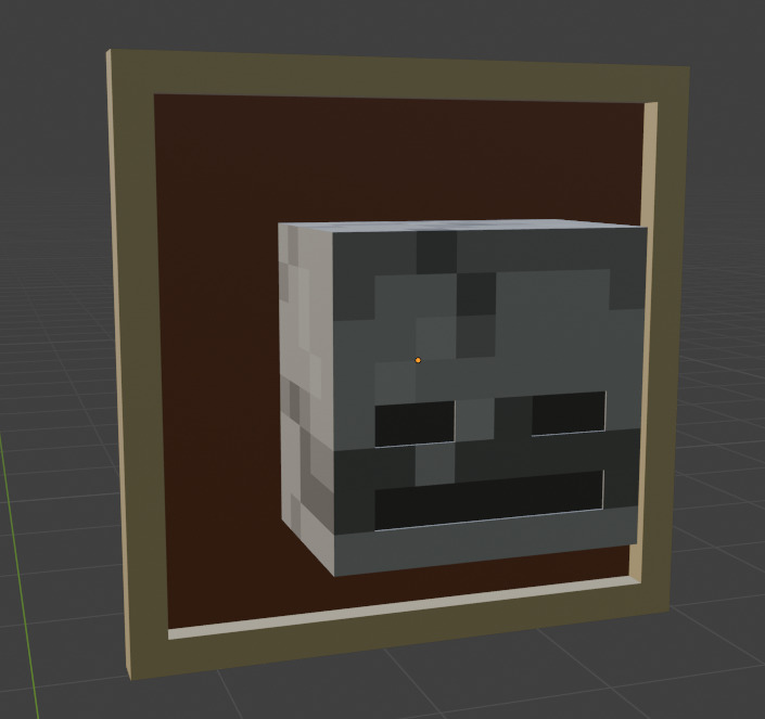 Minecraft Skeleton Head for Mounted Item Frame 3D model 3D printable ...