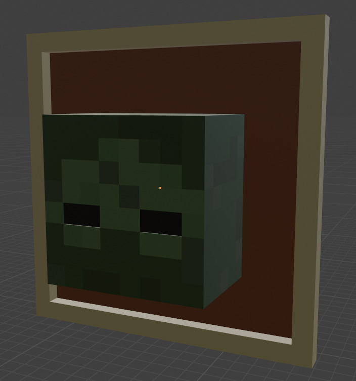 Minecraft Zombie Head for Mounted Item Frame 3D model 3D printable ...
