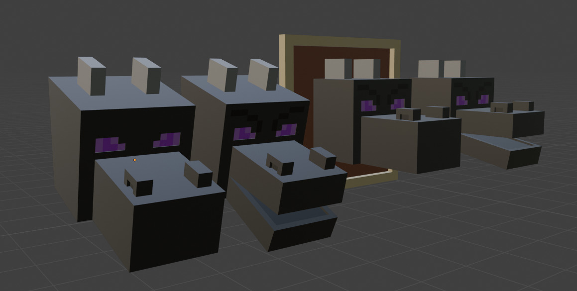 Minecraft Ender Dragon Head for Mounted Item Frame 3D model 3D ...