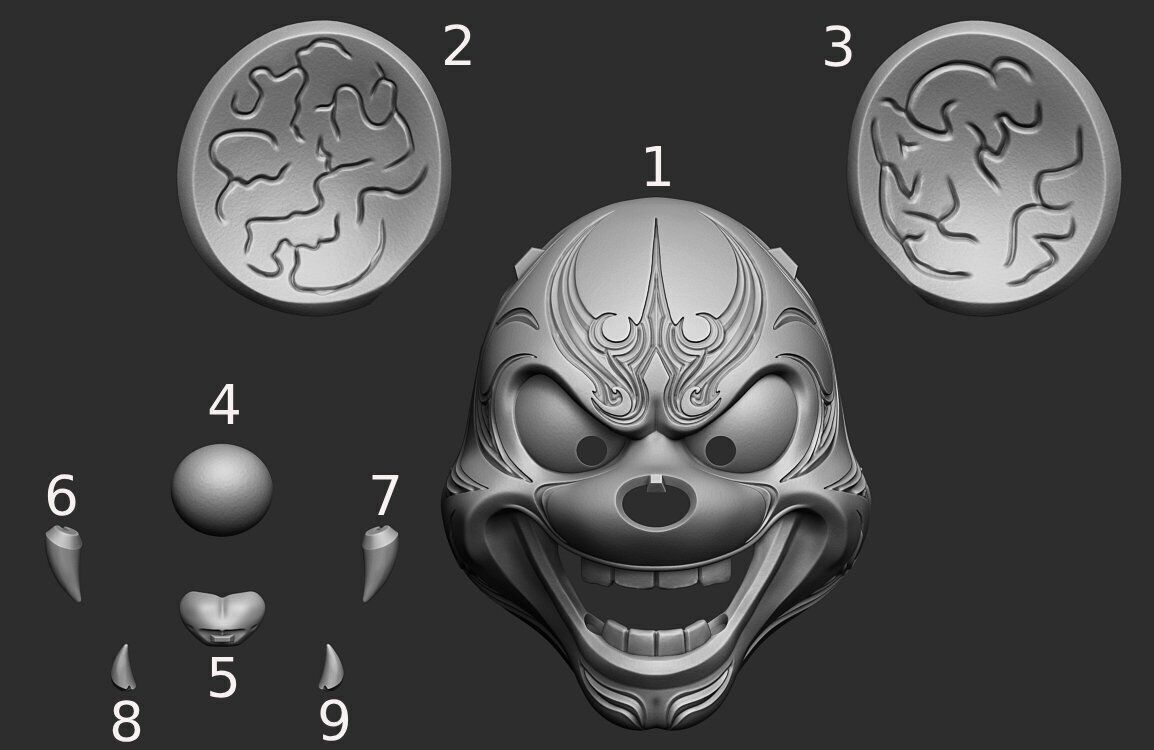 Demon Mouse Mask Scary Mouse mask 3D model 3D printable | CGTrader