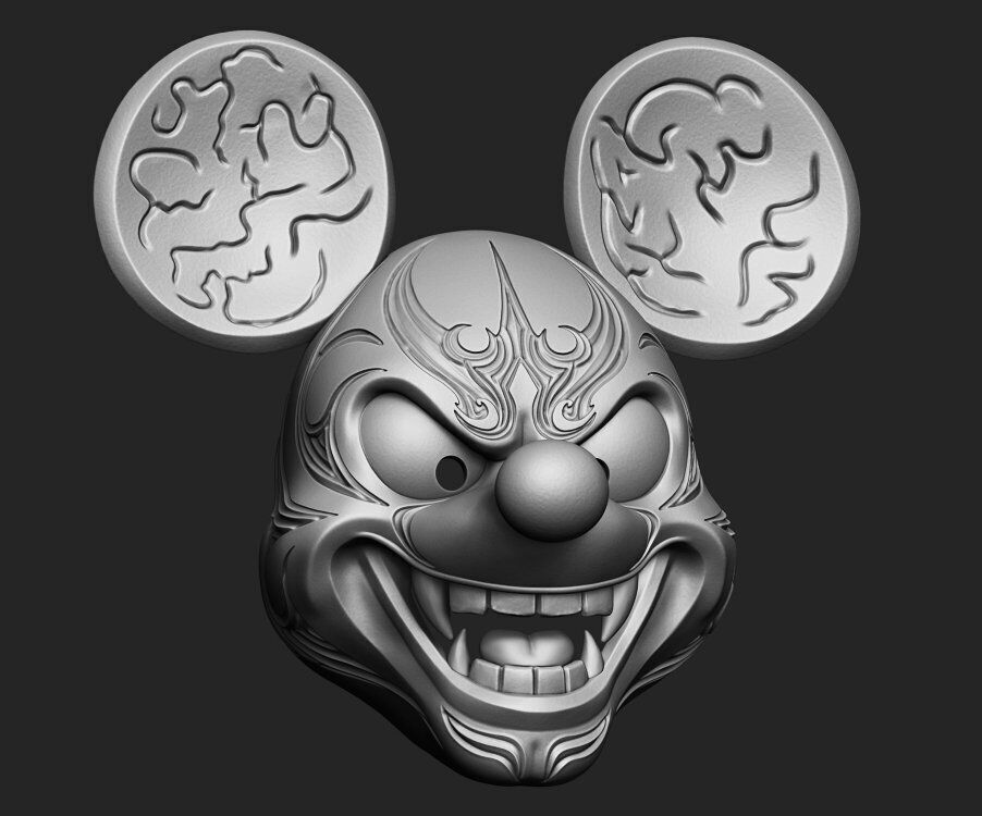 Demon Mouse Mask Scary Mouse mask 3D model 3D printable | CGTrader