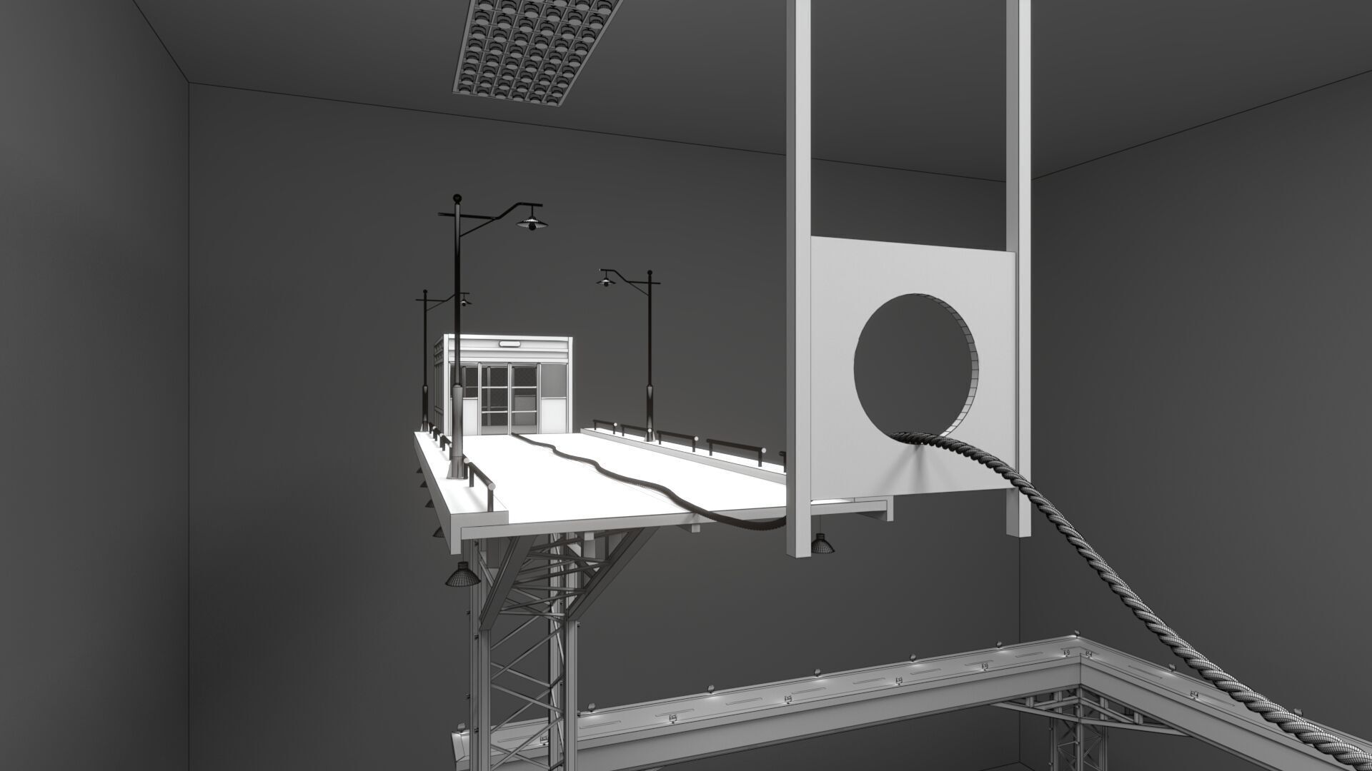 Squid Game Tug of war game scene 3D model | CGTrader