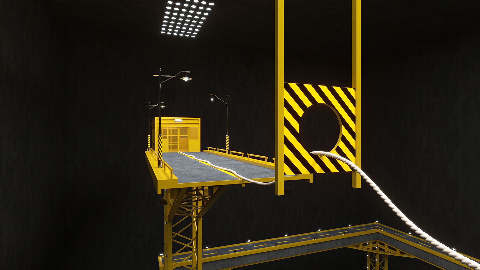 Squid Game Tug of war game scene 3D model | CGTrader