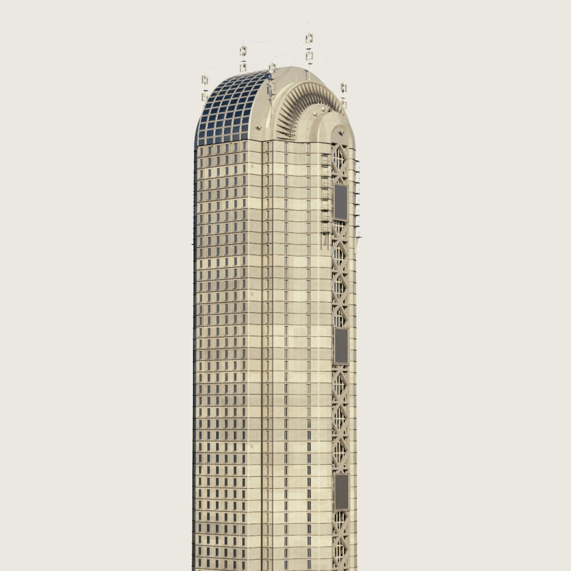 3D model Building Skyscraper City Town Downtown Street Futuristic ...