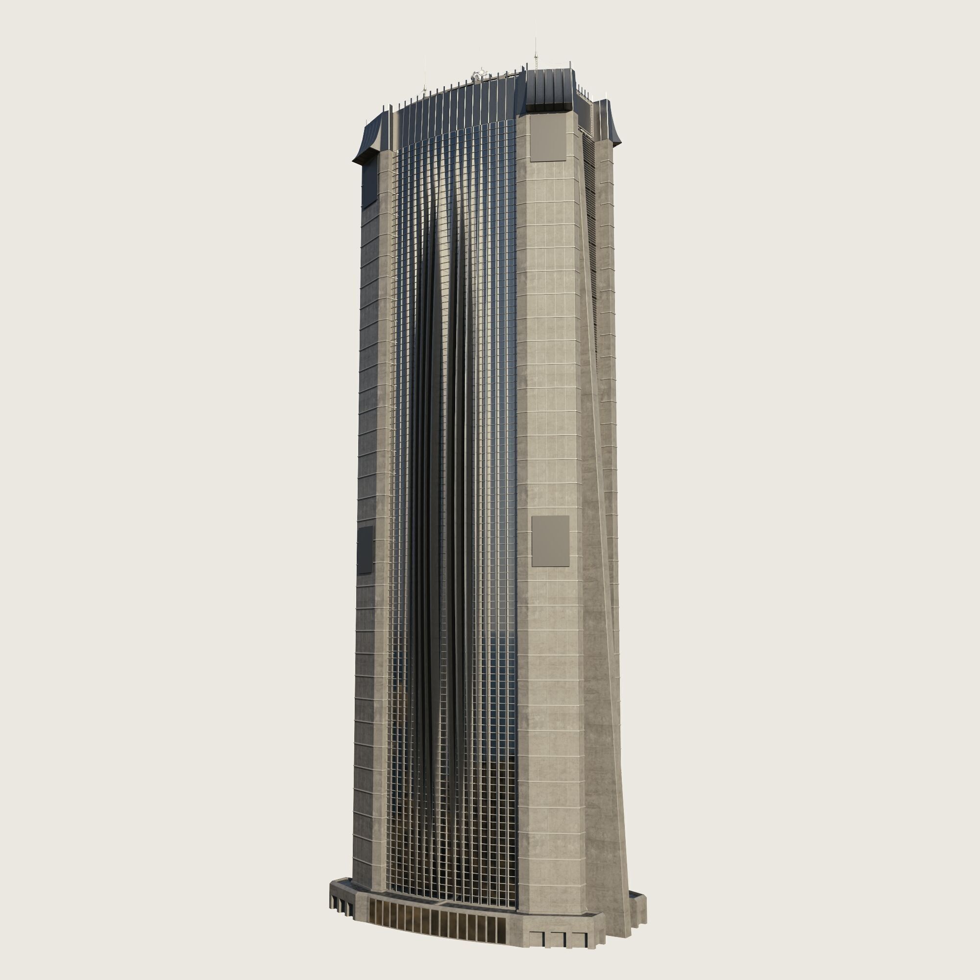 3D model Building Skyscraper City Town Downtown Street Futuristic ...