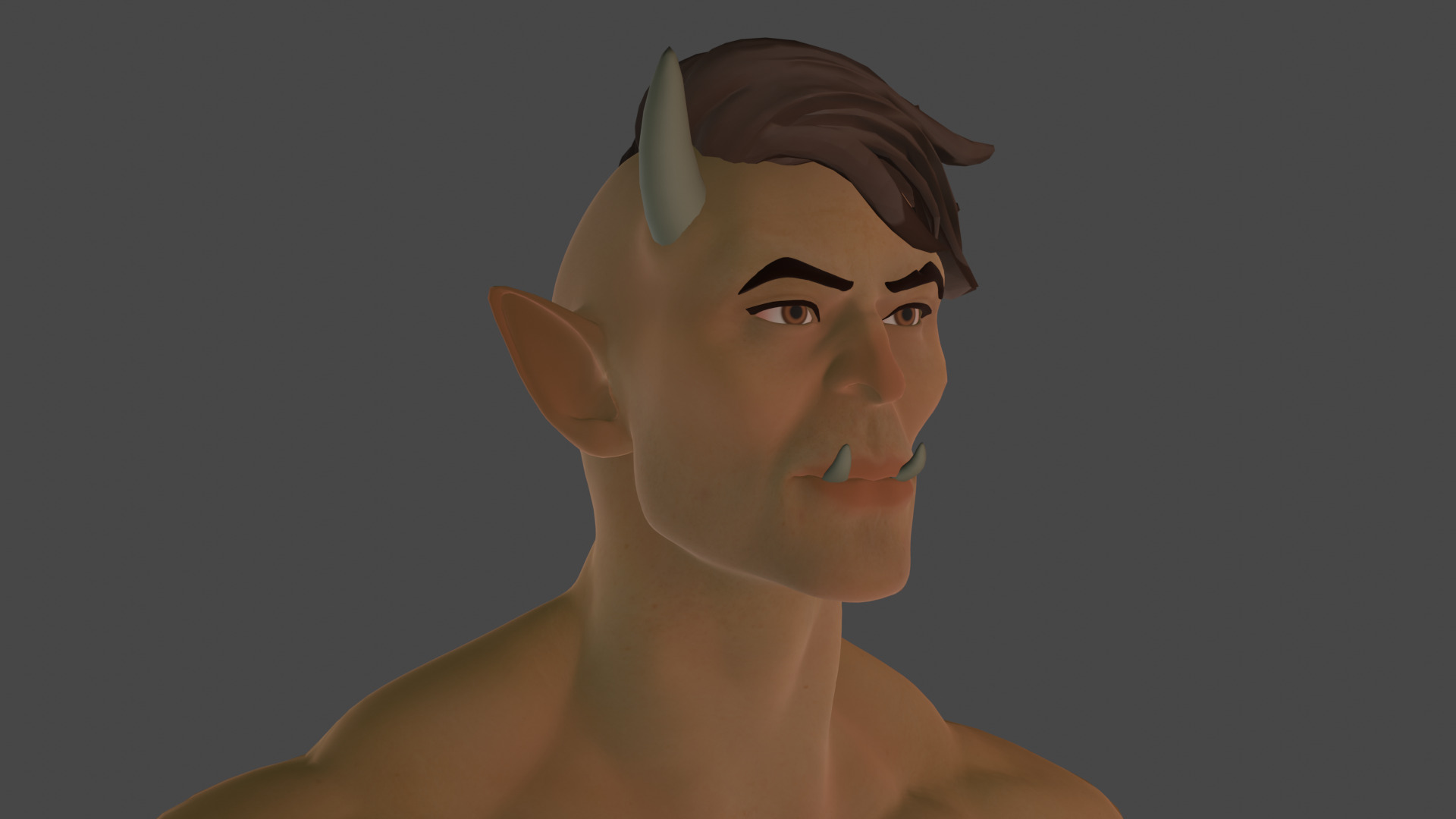 3D model Cartoon male devil character fantesy base mesh Low-poly 3D ...