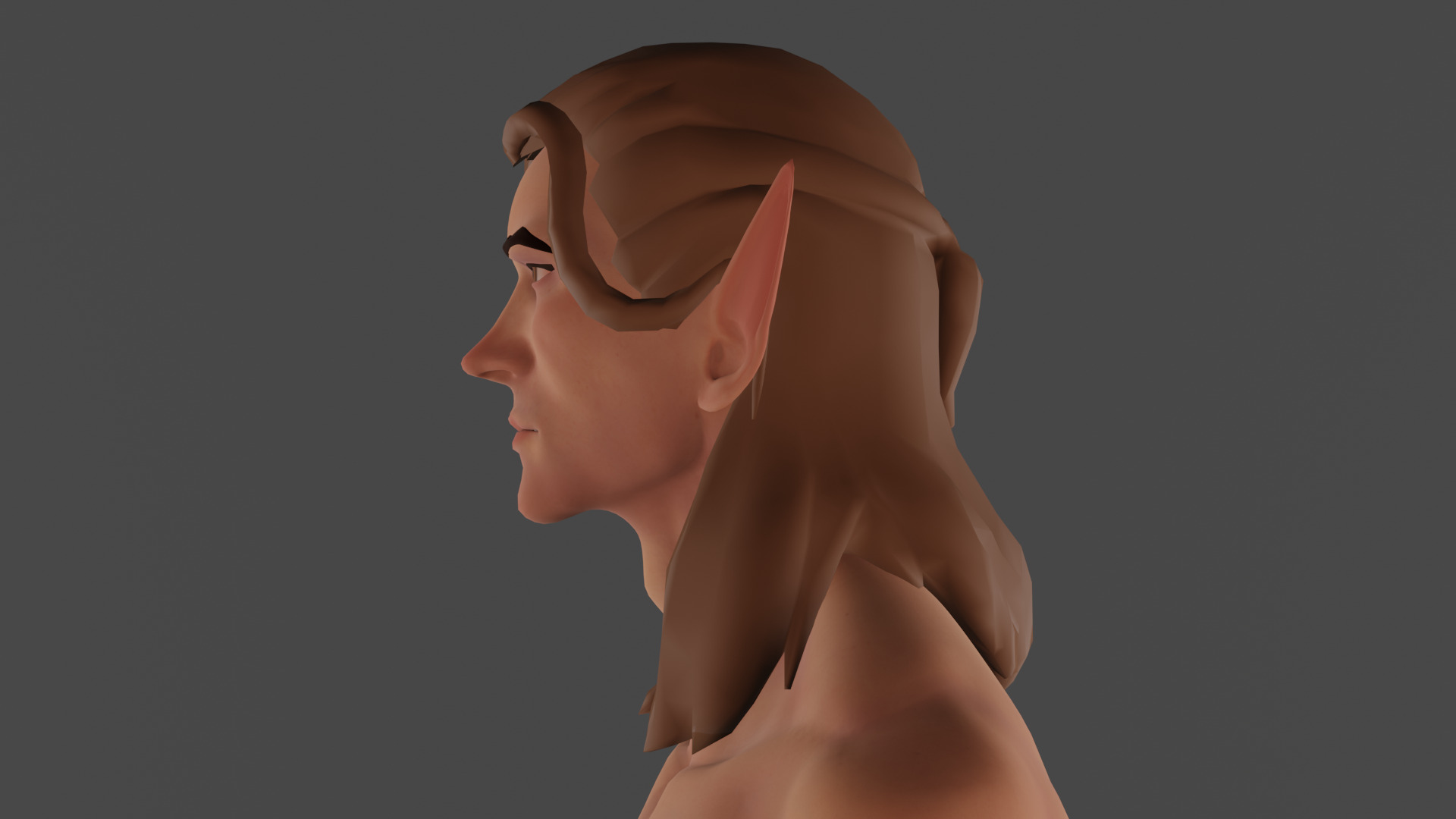 Cartoon elf male character fantesy base mesh Low-poly 3D model free VR ...