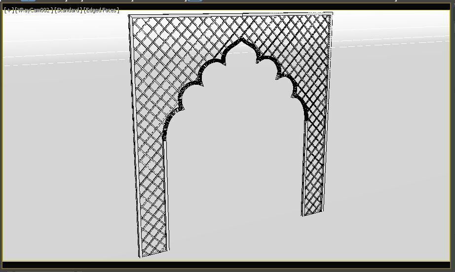 Indian Arch with Jali 3D model | CGTrader