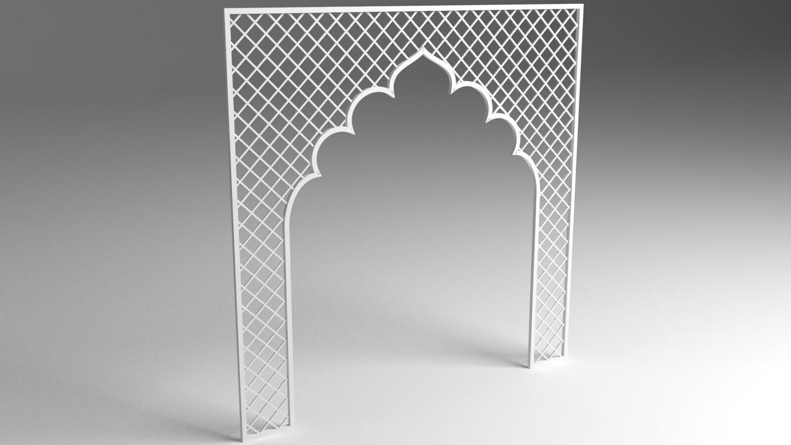 Indian Arch with Jali 3D model | CGTrader