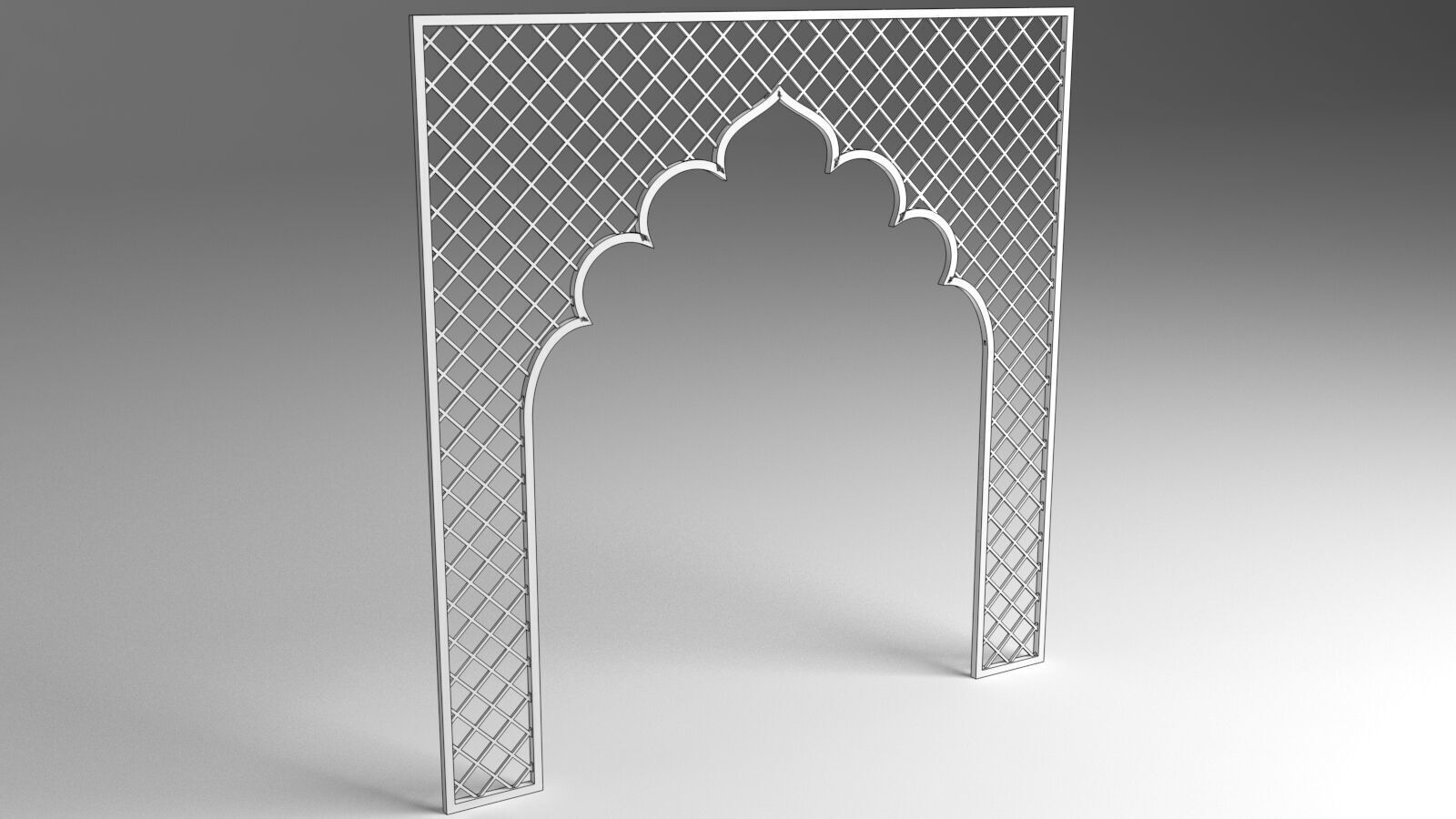Indian Arch with Jali 3D model | CGTrader