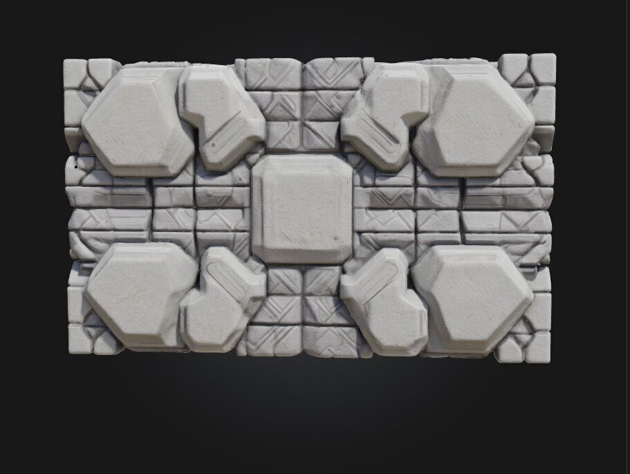 3D model Super Realistic Modular RPG Wall Game-Ready VR / AR / low-poly ...