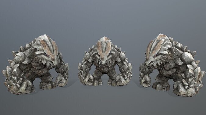 3D model stone monster VR / AR / low-poly | CGTrader