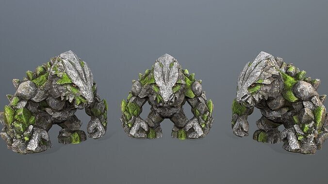 3D model stone monster VR / AR / low-poly | CGTrader