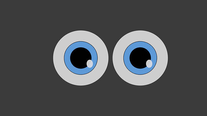 Rigged 2d Eyes free 3D model rigged | CGTrader