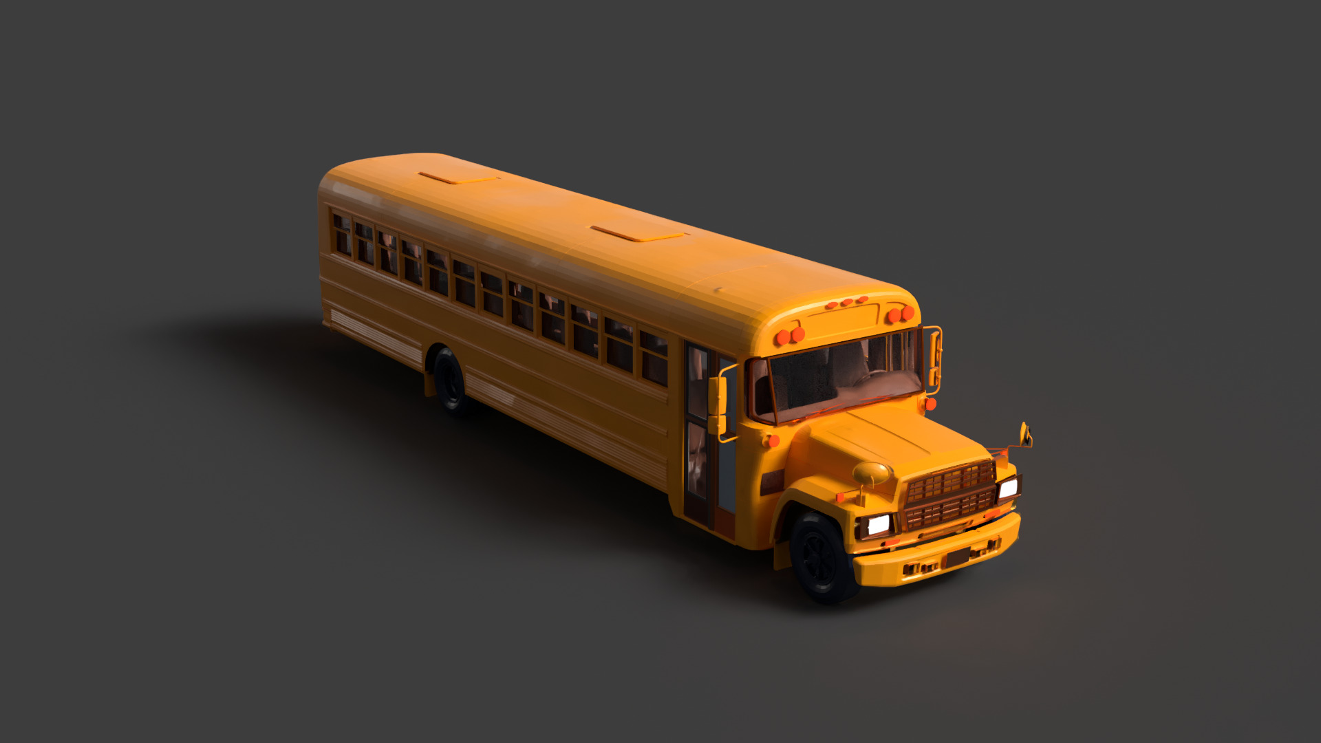 3D model Chinese school bus figure VR / AR / low-poly | CGTrader