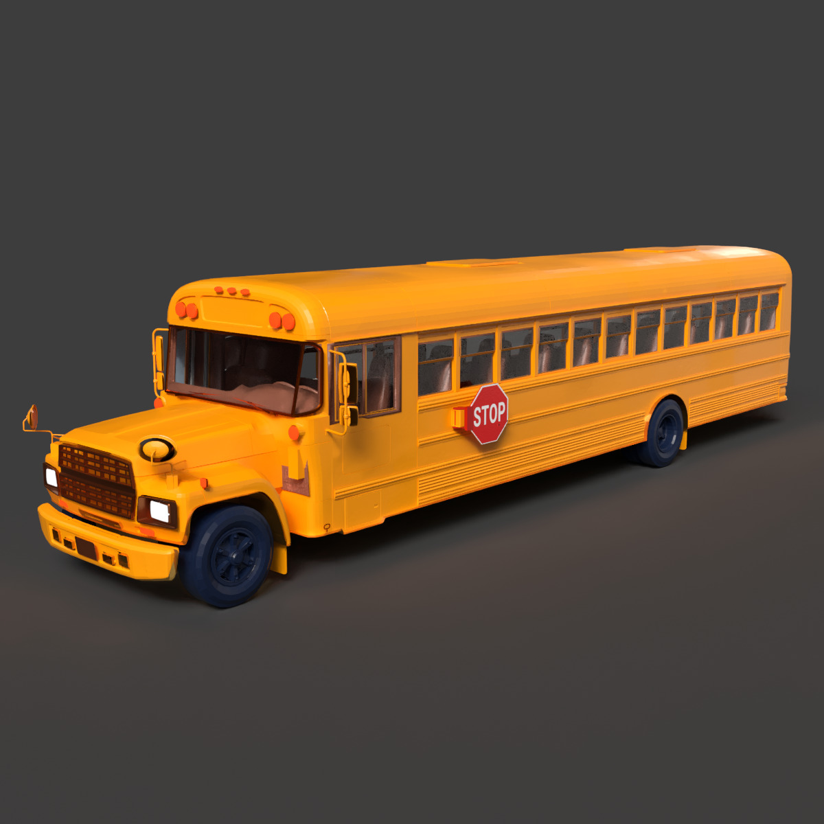 3D model Chinese school bus figure VR / AR / low-poly | CGTrader