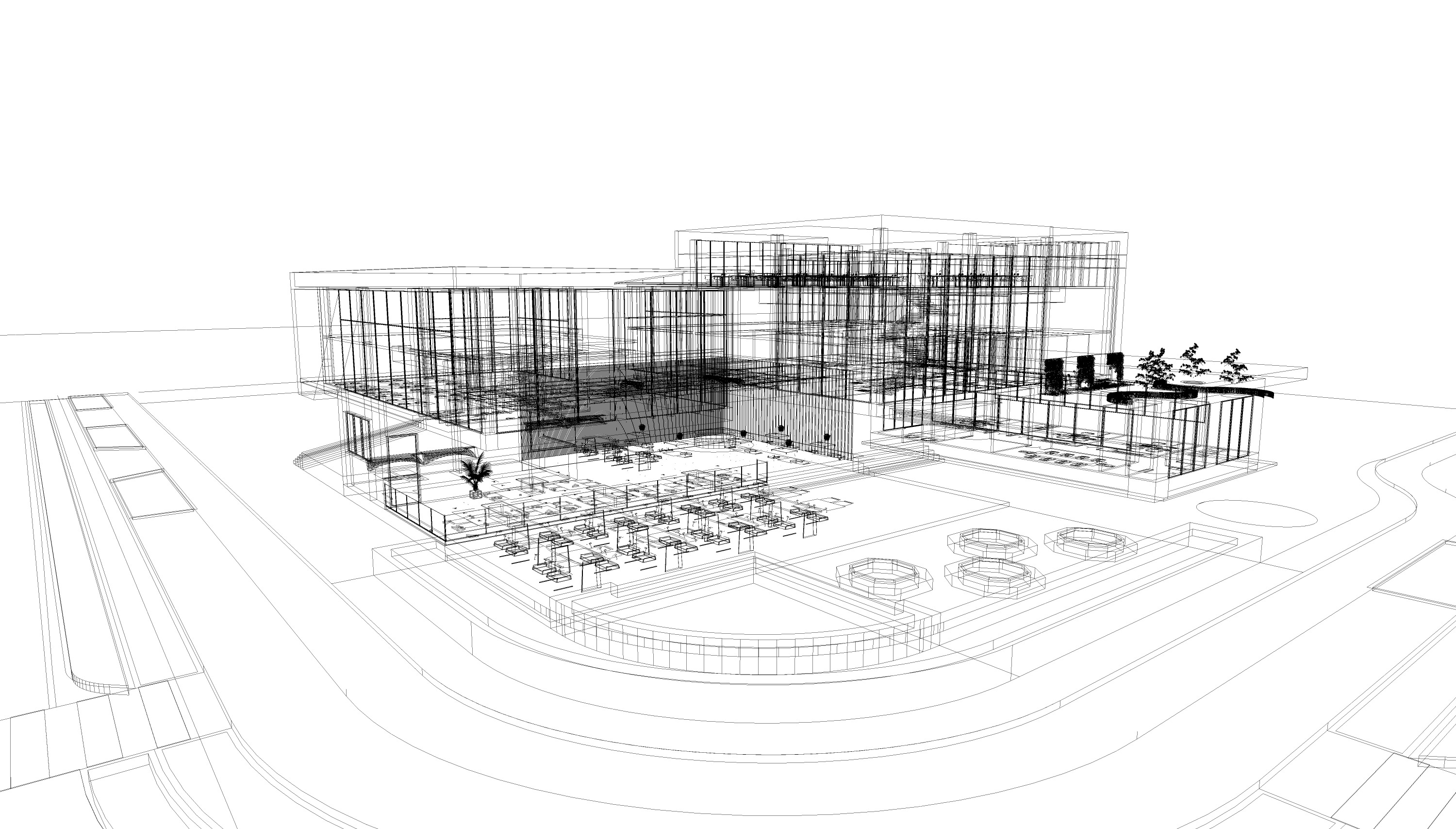 Modern Community center 3d model 3D model | CGTrader