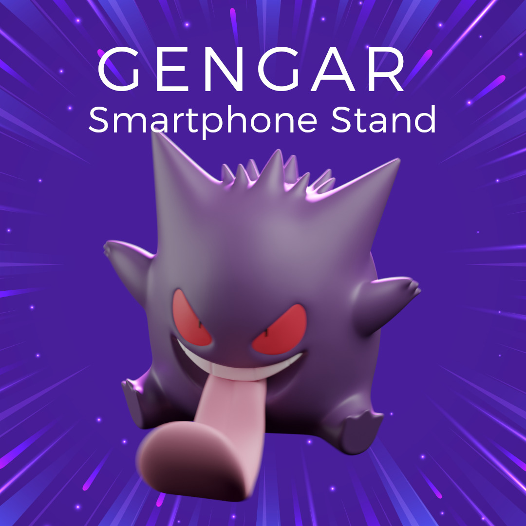 Gengar smartphone stand - FOR 3D PRINT 3D model 3D printable | CGTrader