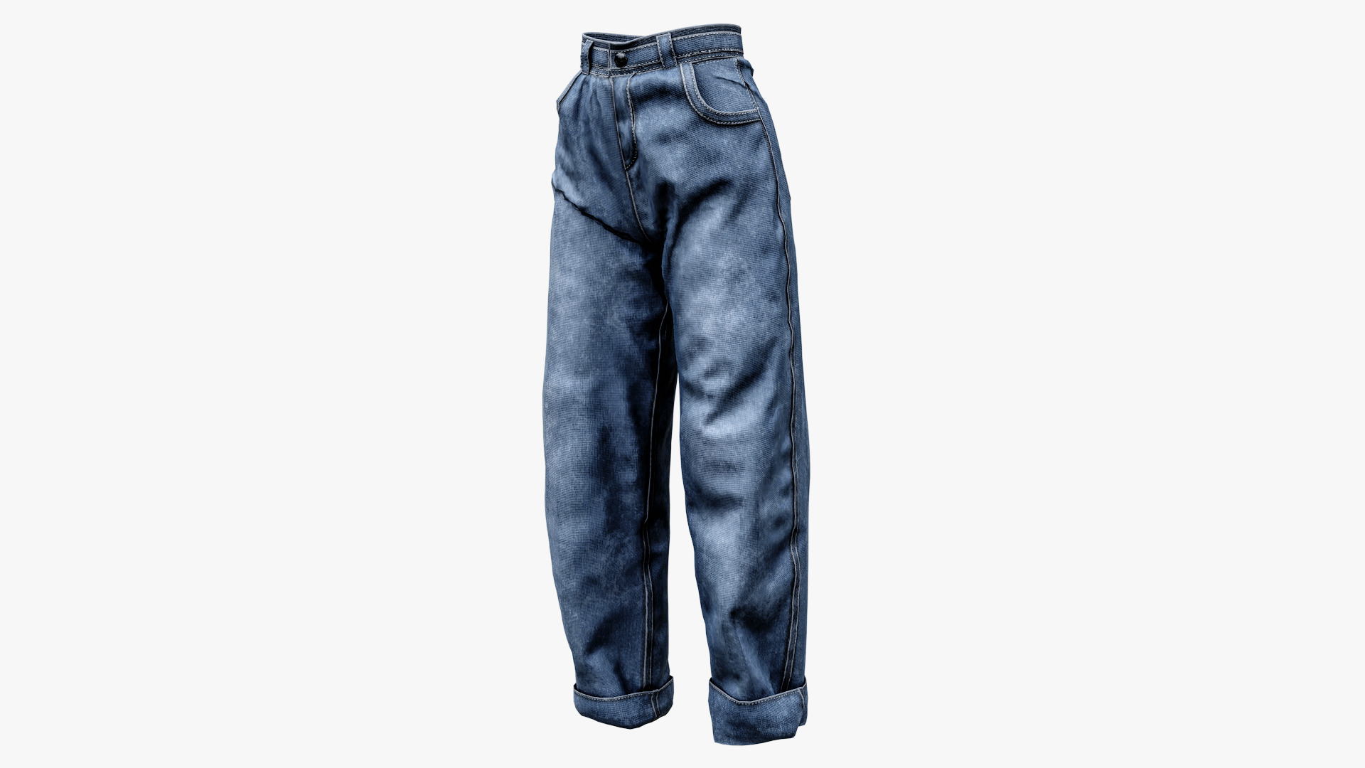 3D model Oversized Jeans Denim VR / AR / low-poly | CGTrader