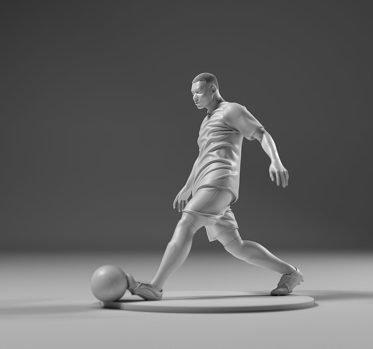 Footballer 05 Footstrike 04 Stl 3D model 3D printable | CGTrader