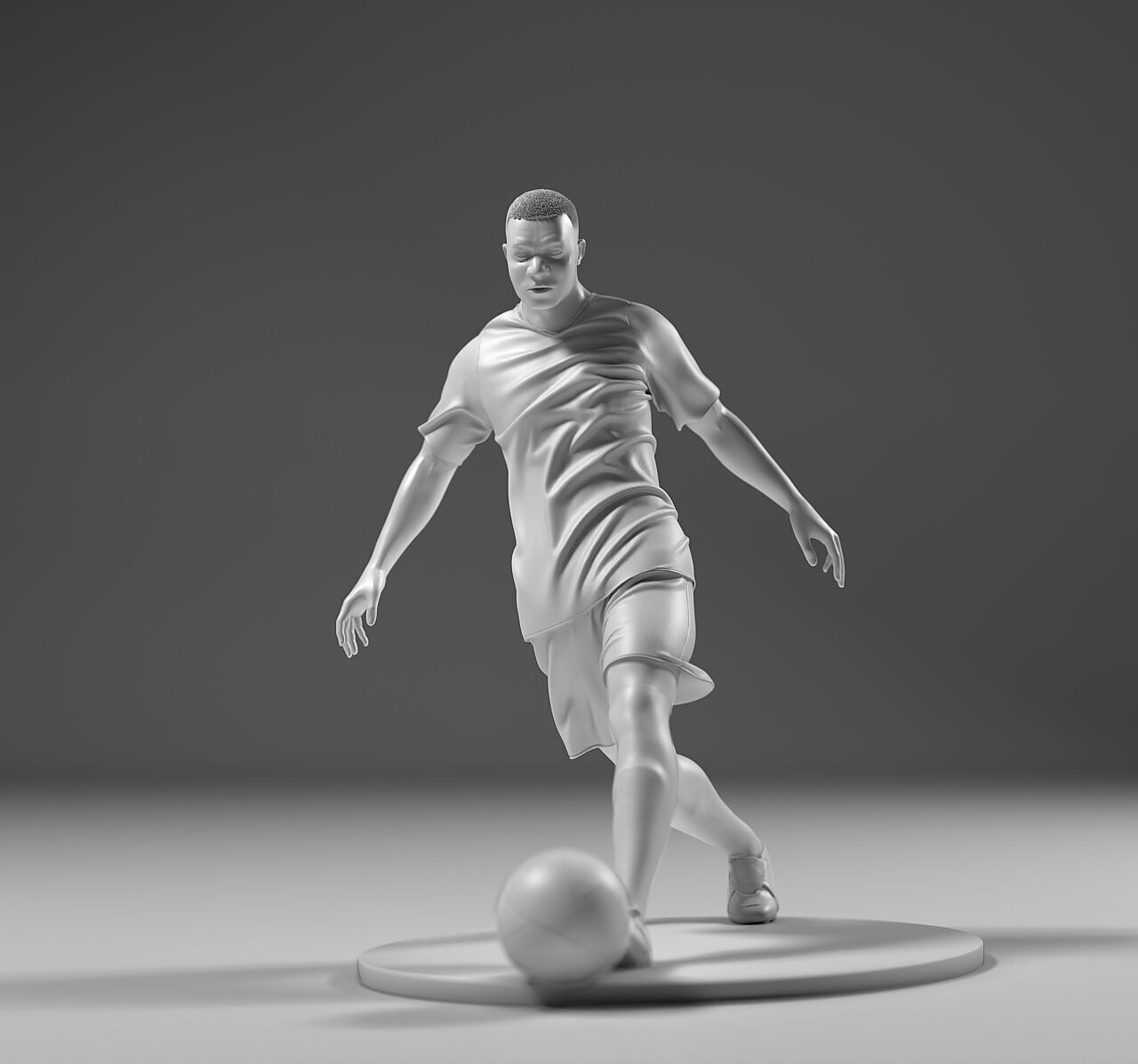 Footballer 05 Footstrike 04 Stl 3D model 3D printable | CGTrader
