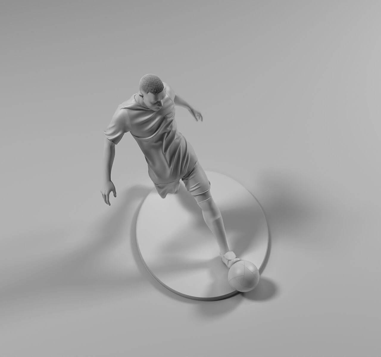 Footballer 05 Footstrike 04 Stl 3D model 3D printable | CGTrader