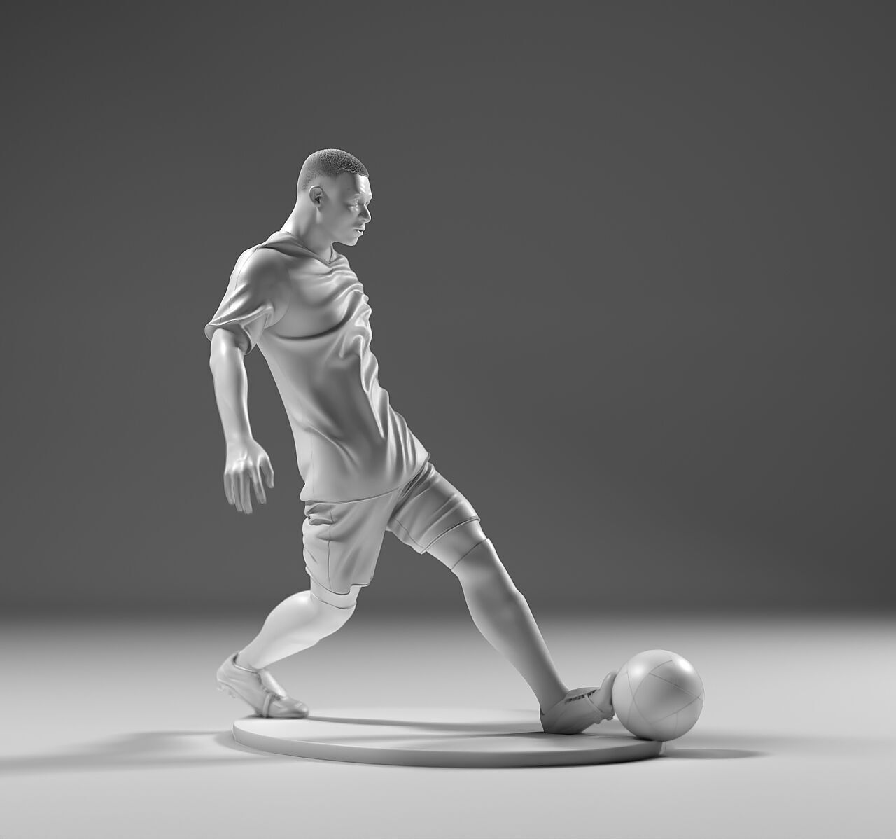 Footballer 05 Footstrike 04 Stl 3D model 3D printable | CGTrader