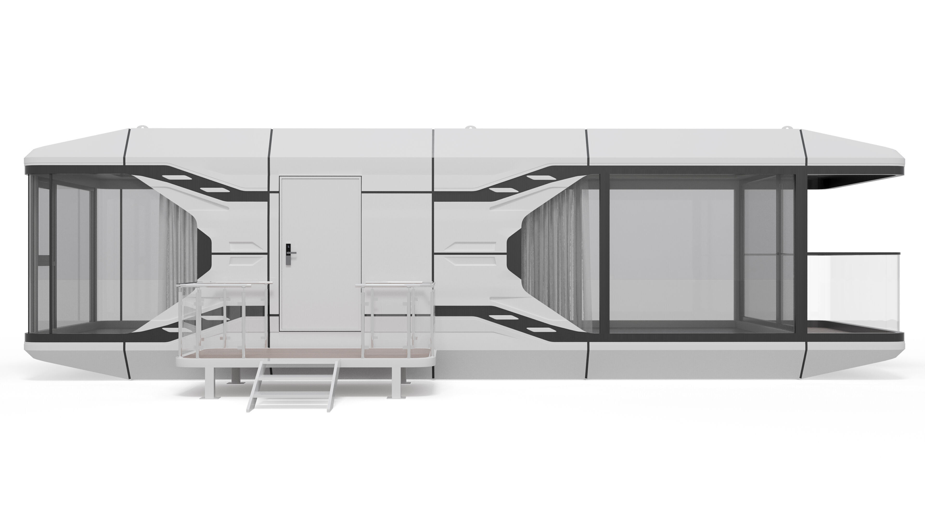3D model Capsule Modular Two-Room House VR / AR / low-poly | CGTrader