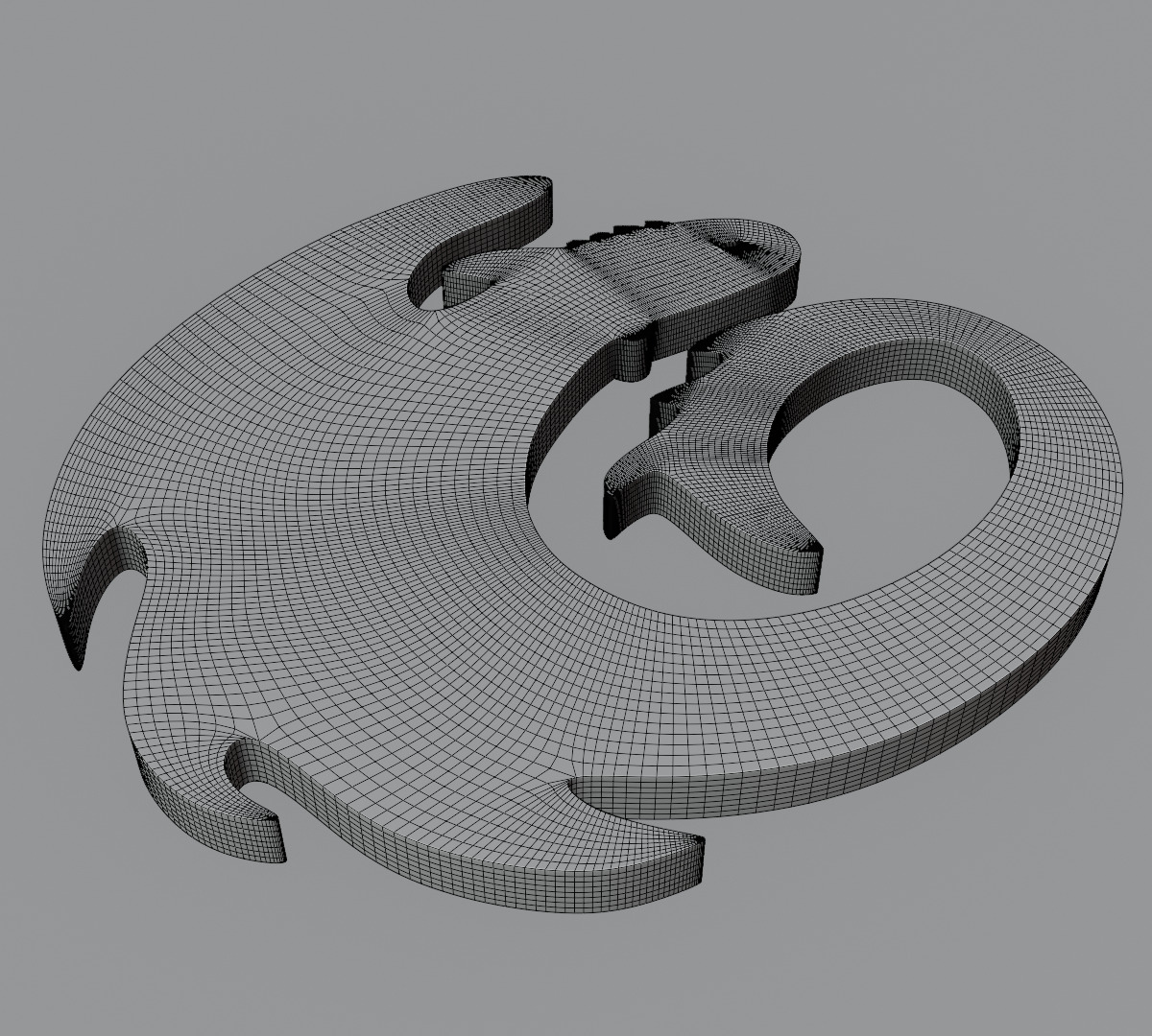 Dragon Emblem 3D model Logo Toothless Style For 3D Printing 3D model 3D ...