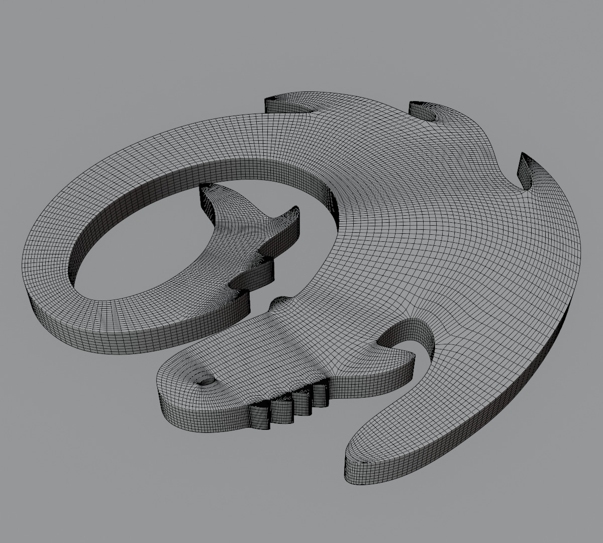 Dragon Emblem 3D model Logo Toothless Style For 3D Printing 3D model 3D ...