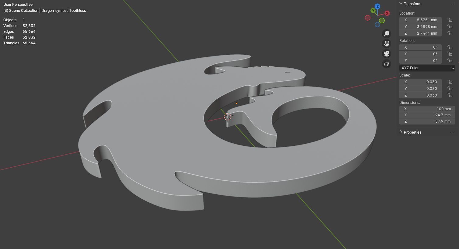 Dragon Emblem 3D model Logo Toothless Style For 3D Printing 3D model 3D ...