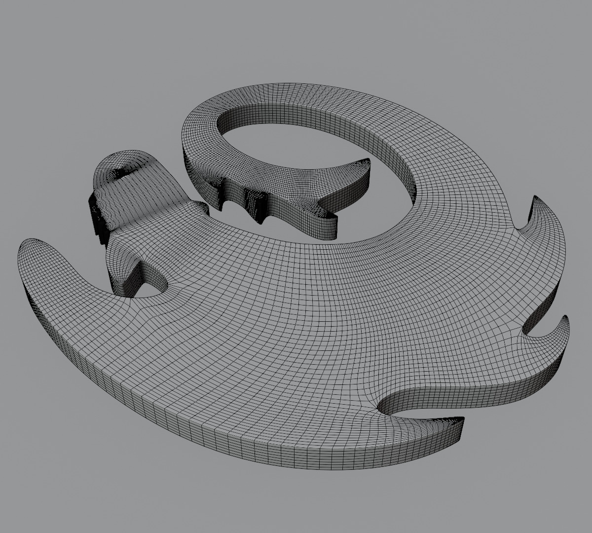 Dragon Emblem 3D model Logo Toothless Style For 3D Printing 3D model 3D ...